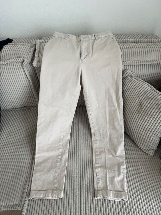 Muji 4-way stretch chino boy-fit pants - CREAM COLOR | Kaufen auf Ricardo