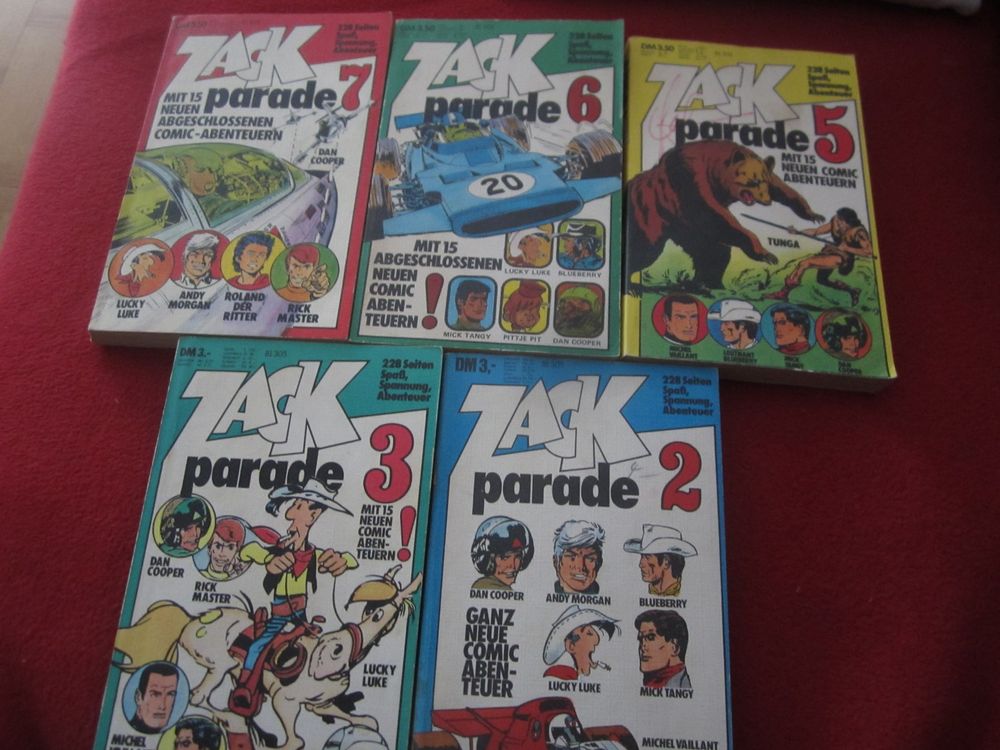 5 X ZACK PARADE TASCHBÜCHER(70ER JAHREN) KULT-SERIE (Gebraucht) in ...