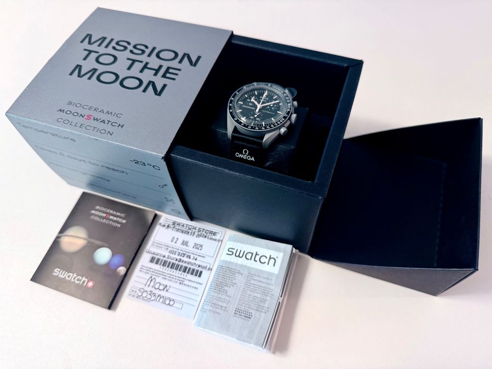OMEGA x SWATCH Mission to the Moon - Box & Papers (Neu und ...