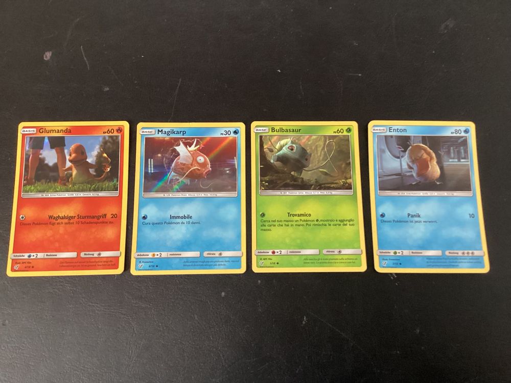 Glumanda-Magikarp - Enton - Bisasam - from Detective pikachu (Gebraucht ...