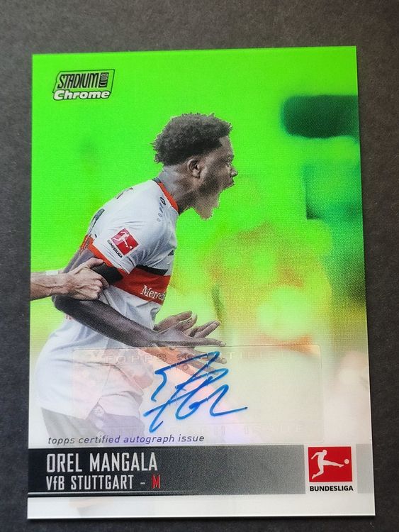 Orel Mangala /99 Autogramm Neon Green Stadium Chrome 21-22 (Gebraucht ...