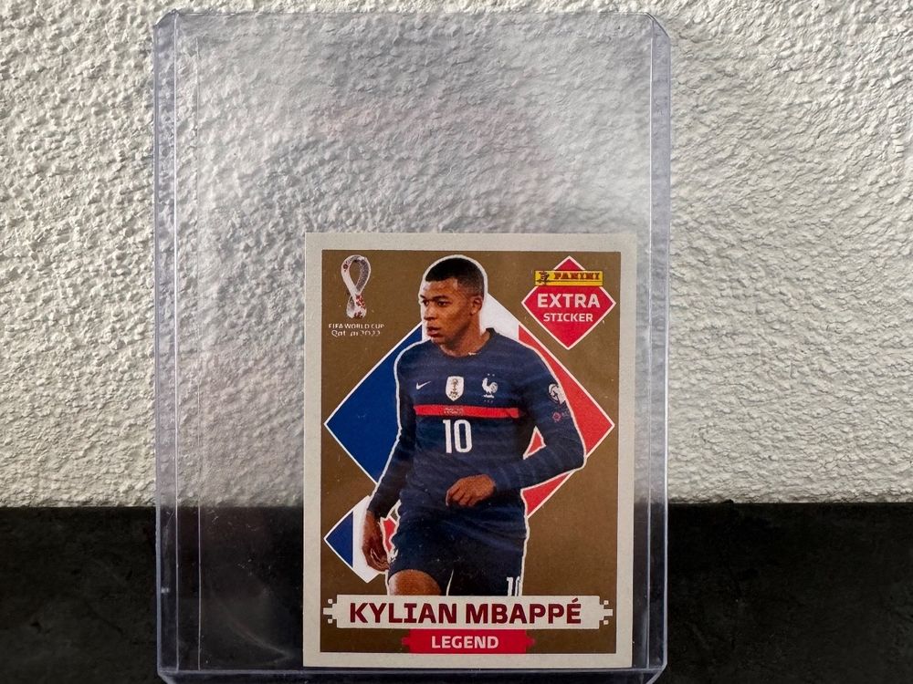 GOLD KYLIAN MBAPPE EXTRA STICKER WM QATAR 22 RARE SELTEN (Neu (gemäss ...