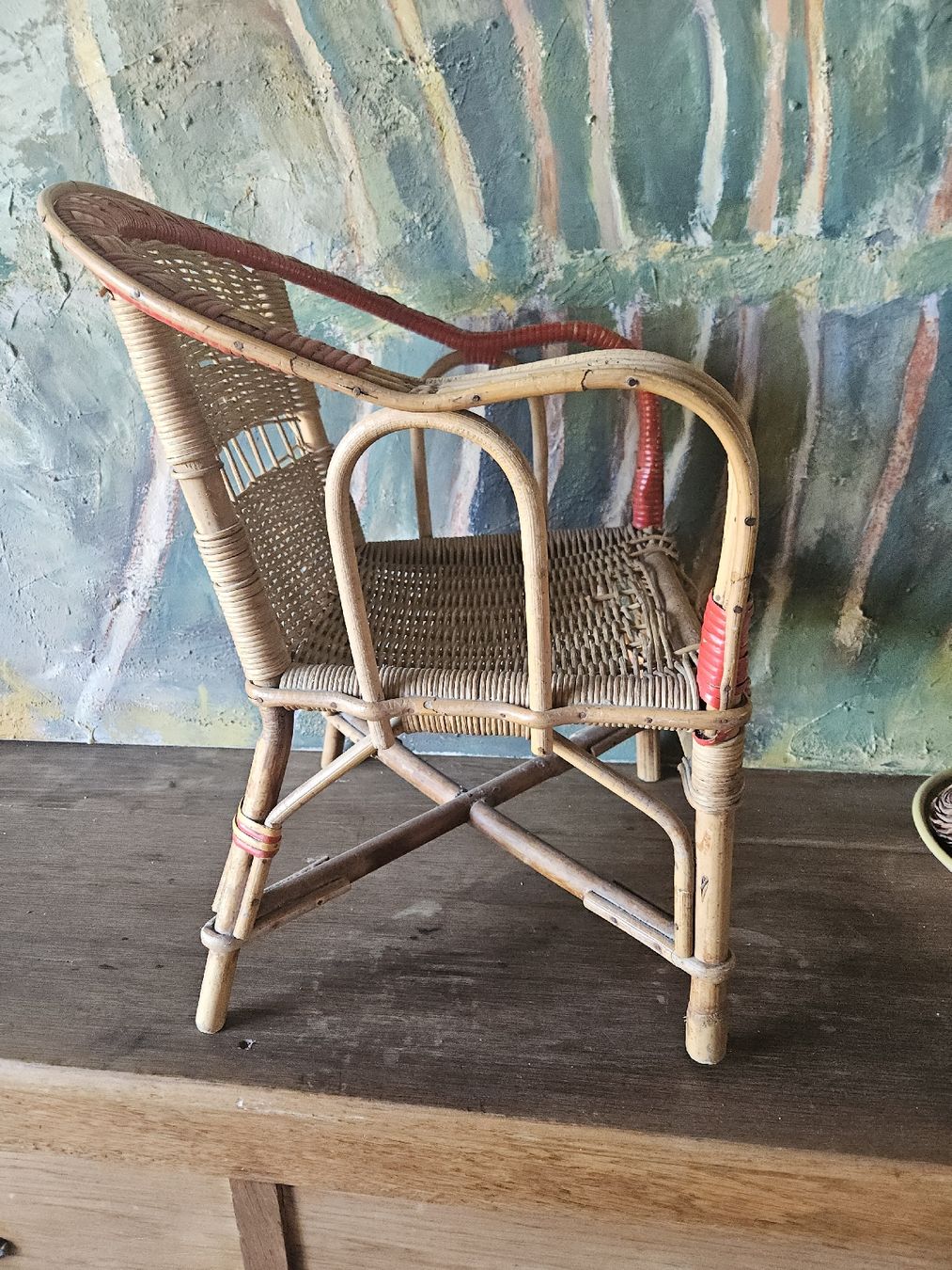 Fauteuil Rotin Vintage Occasion