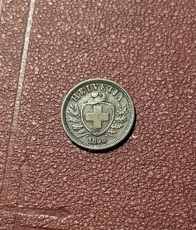 Pièce de 2 centimes / Rappen, Suisse, 1890 (D'occasion) à St-Maurice ...