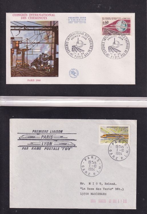 France - 2 FDC - Cheminots / TGV / Train | Kaufen auf Ricardo
