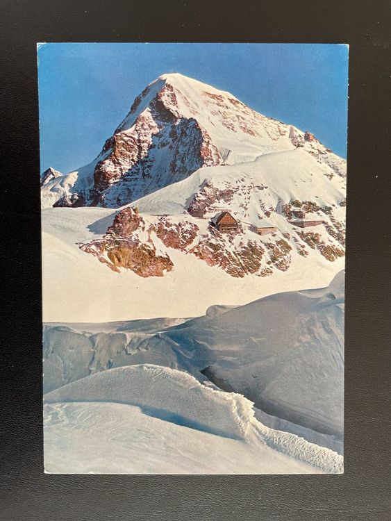 AK BE Jungfraujoch, Berghaus, Sphinx-Observatorium mit Mönch (Gebraucht) in Thal für CHF 1 – mit ...