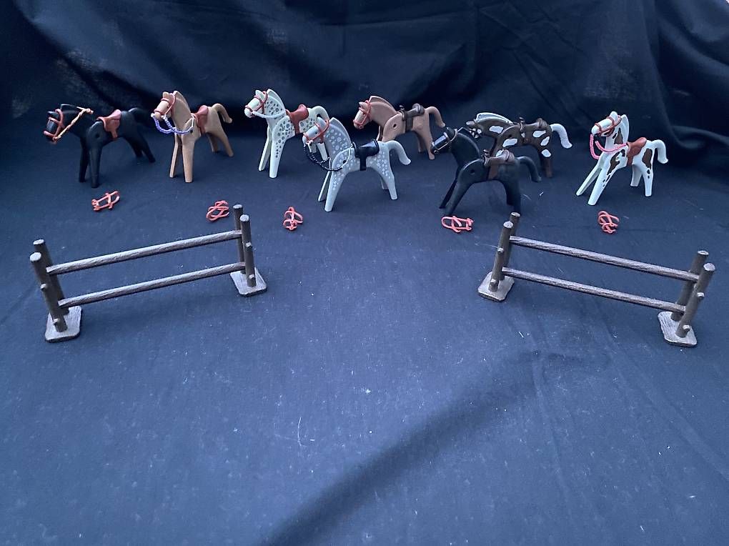 8 ältere Playmobil-Pferde mit Sattel und Zaumzeug (Gebraucht) in Egnach ...