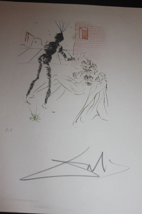Salvador Dali Lithographie signiert (Gebraucht) in Basel für CHF 51 – mit Lieferung auf Ricardo ...