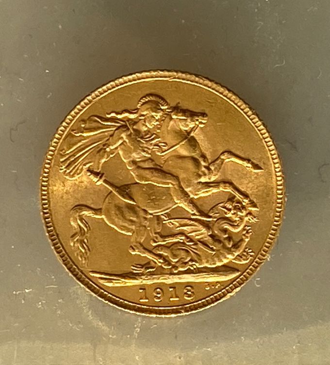 Antikes 1913 solid Gold Edward VII Sovereign Coin Mũnze (Gebraucht) in ...