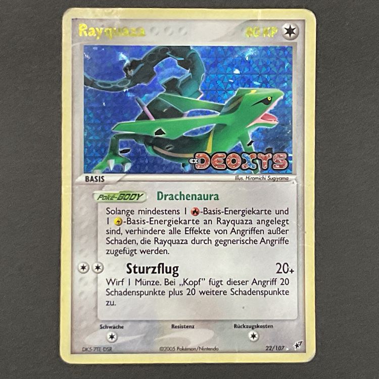 Ex Deoxys 22/107 Rayquaza Stamp Holo Gold Ab 1 (Gebraucht) in ...