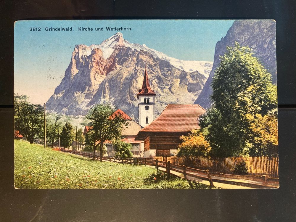 Schweiz 1930 AK Grindelwald Kirche Wetterhorn | Kaufen auf Ricardo
