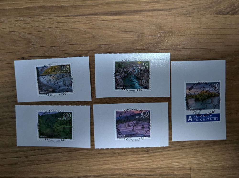 Satz aus 4er-Block Schweizer Flusslandschaften 2022, Voll-ET (Gebraucht) in Rickenbach SO für ...