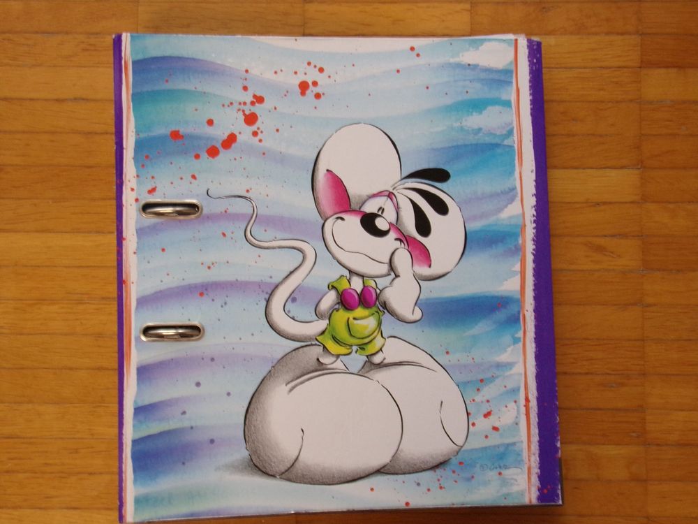 Diddl Ordner blau Diddl mit grüner Hose 250 Blättern (Gebraucht) in ...