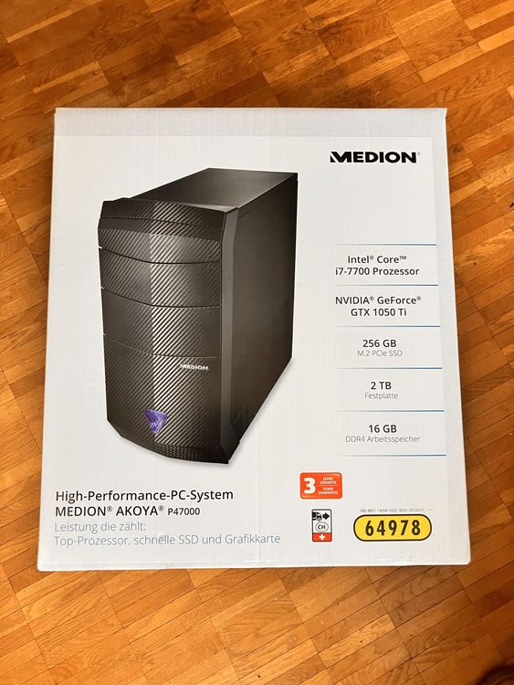 MEDION Game NVIDIA GeForce GXT 1050 TI & Bildschirm Game-PC (Gebraucht ...