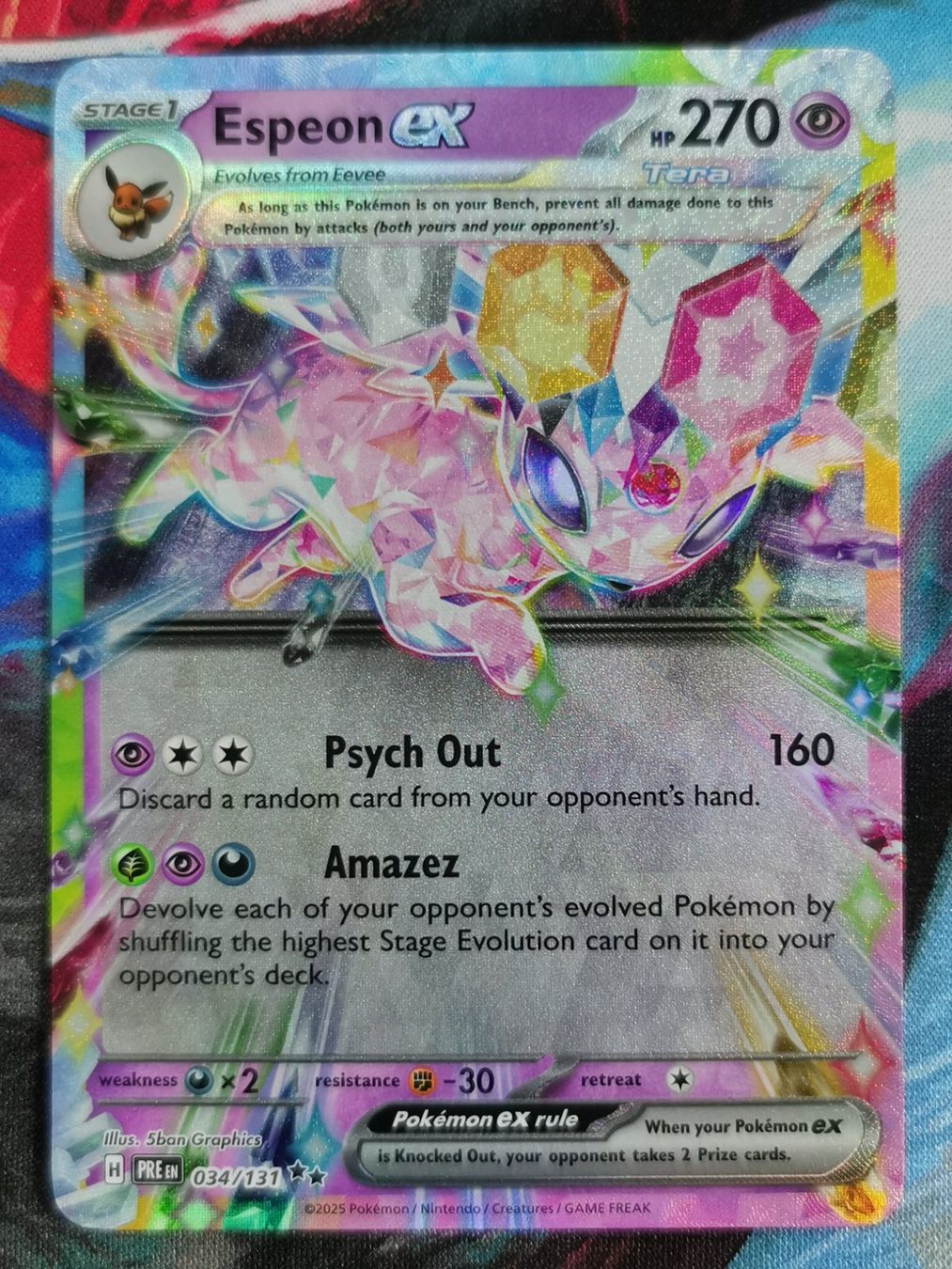 Pokemon Espeon Ex 034/131 Prismatic Evolutions EN (Neuf (Voir ...