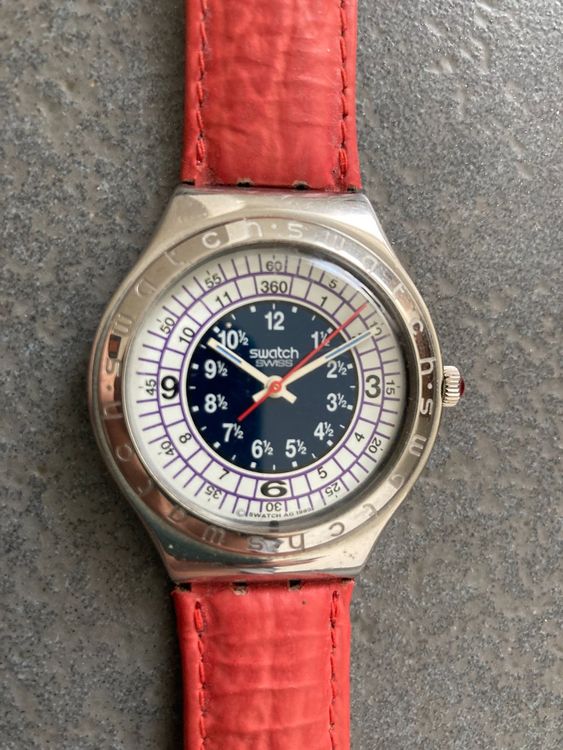 SWATCH IRONY MIT LEDERARMBAND ROT (Gebraucht) in Subingen für CHF 28 – mit Lieferung auf Ricardo ...