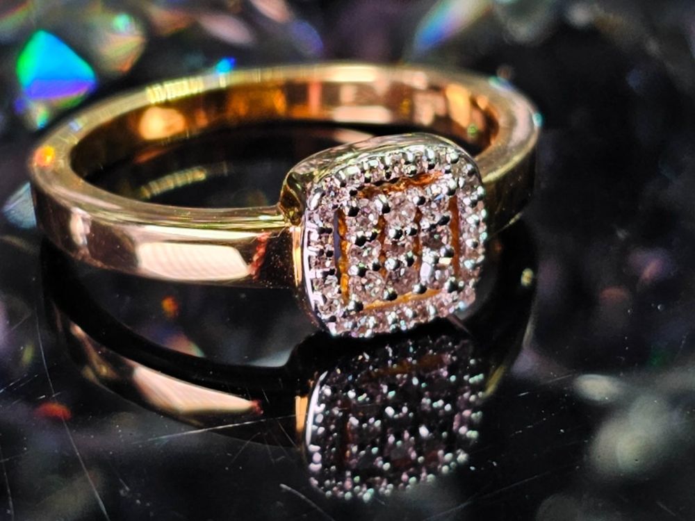 Diamanten Ring Gold Silberring 925 vergoldet echt Nachweis! | Kaufen ...