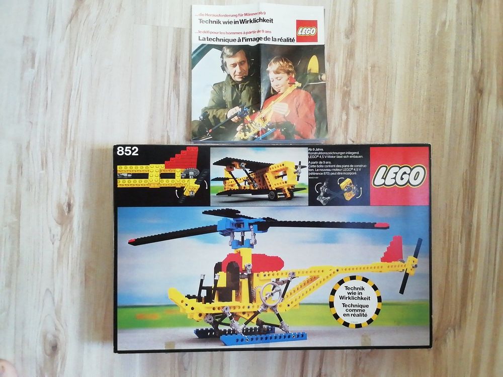 Lego Technic 852 von 1977 - Helikopter,Doppeldecker,Düsenjet | Kaufen ...