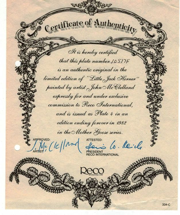 John Mc Clelland: «Little Jack Horner» Mother Goose Series | Kaufen auf ...