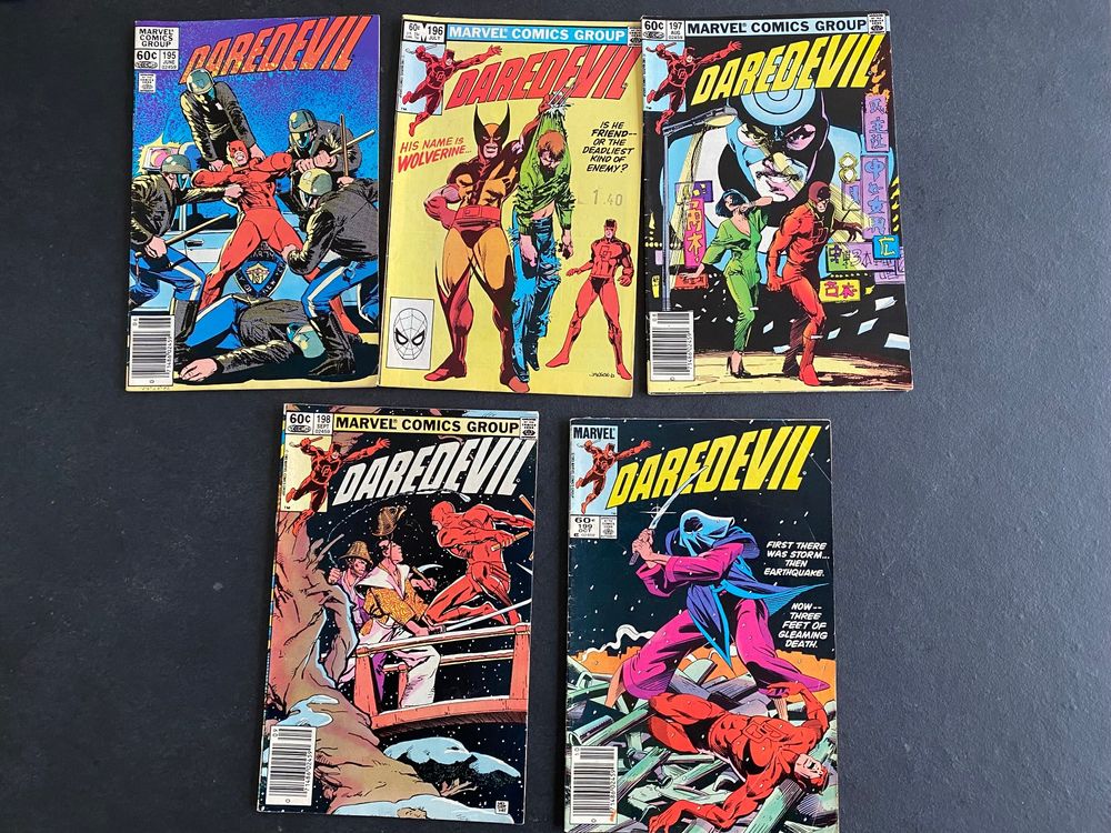 5 Daredevil Comics #195, 196, 197, 198, 199 mit Wolverine | Kaufen auf ...