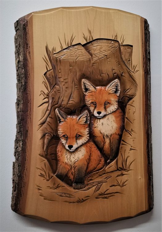 Fuchs Welpen Renard Volpe Schnitzerei Brienz Wolf (Neu und originalverpackt) in Brienzwiler für ...