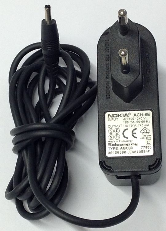 Nokia ACH-6E AC/DC Adapter 10V 740mA Netzteil extern schwarz | Kaufen ...