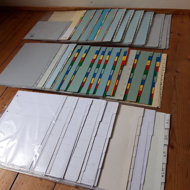 Ordnerregister A-Z, 1-10 etc., 34 Register für Ordner (Gebraucht) in ...