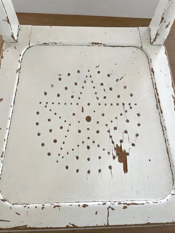 Chaise blanche en bois vintage Shabby chic Holzstuhl Weiss (D'occasion ...