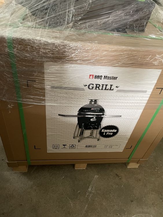 BBQ Master Kamado L Pro Schwarz Matt Grill (Neu und originalverpackt ...