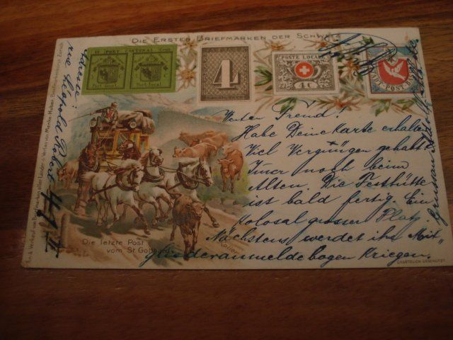 Die ersten Briefmarken der Schweiz/Letzte Gotthardpost 1900 | Kaufen auf Ricardo