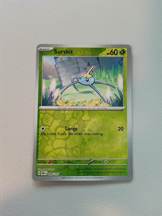 Surskit Gehweiher Obsidian Flames - Pokemon Reverse Holo | Kaufen auf ...