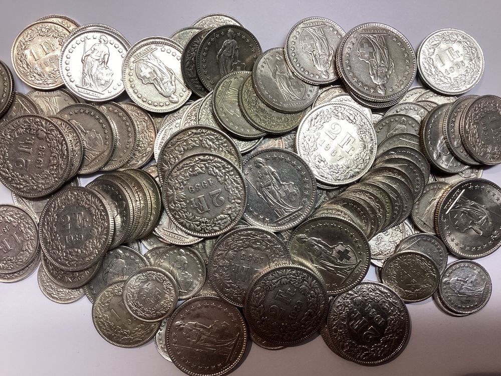 1 kg Schweizer Silbergeld, z.T. auch 100 Jahre + Jahre alt (Gebraucht) in Buchs SG für CHF 675 ...