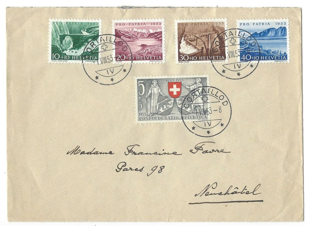 tz212/ PRO PATRIA série de 1953 oblitération 1.VIII.1953 | Kaufen auf ...