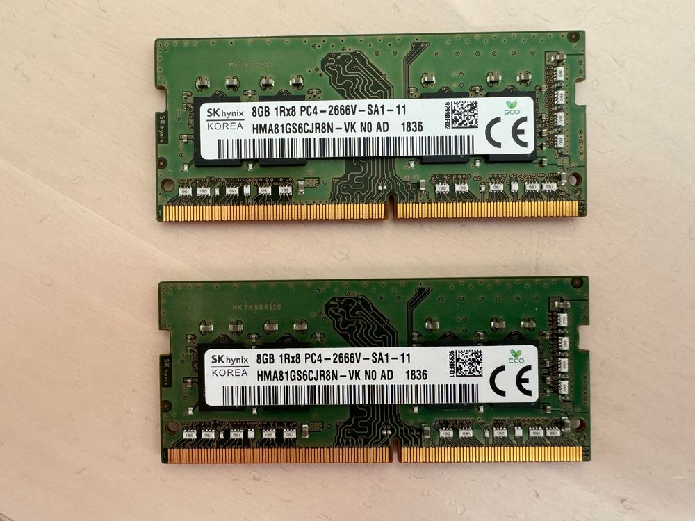 Hynix 8GB 1Rx8 PC4 16 GB RAM (Gebraucht) in für CHF 19 – mit Lieferung ...