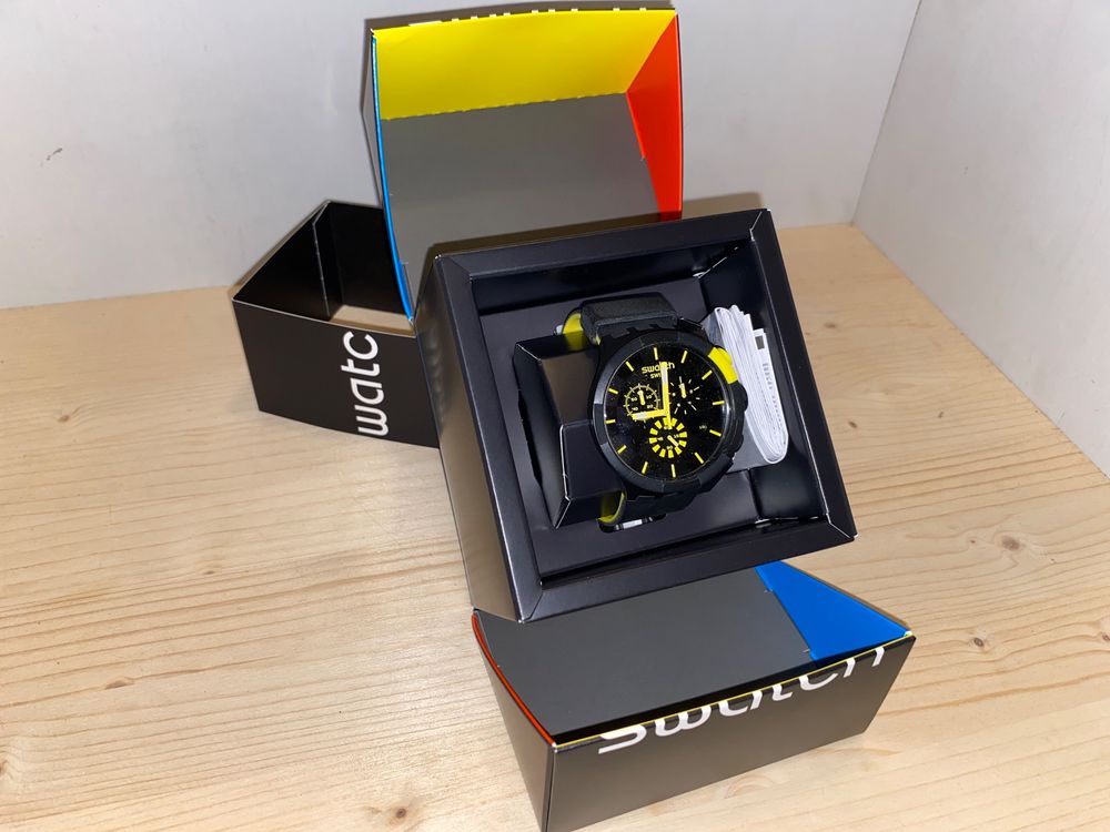 Swatch CHECKPOINT Yellow Big Bold Chrono Full Set Ungetragen (Neu ...