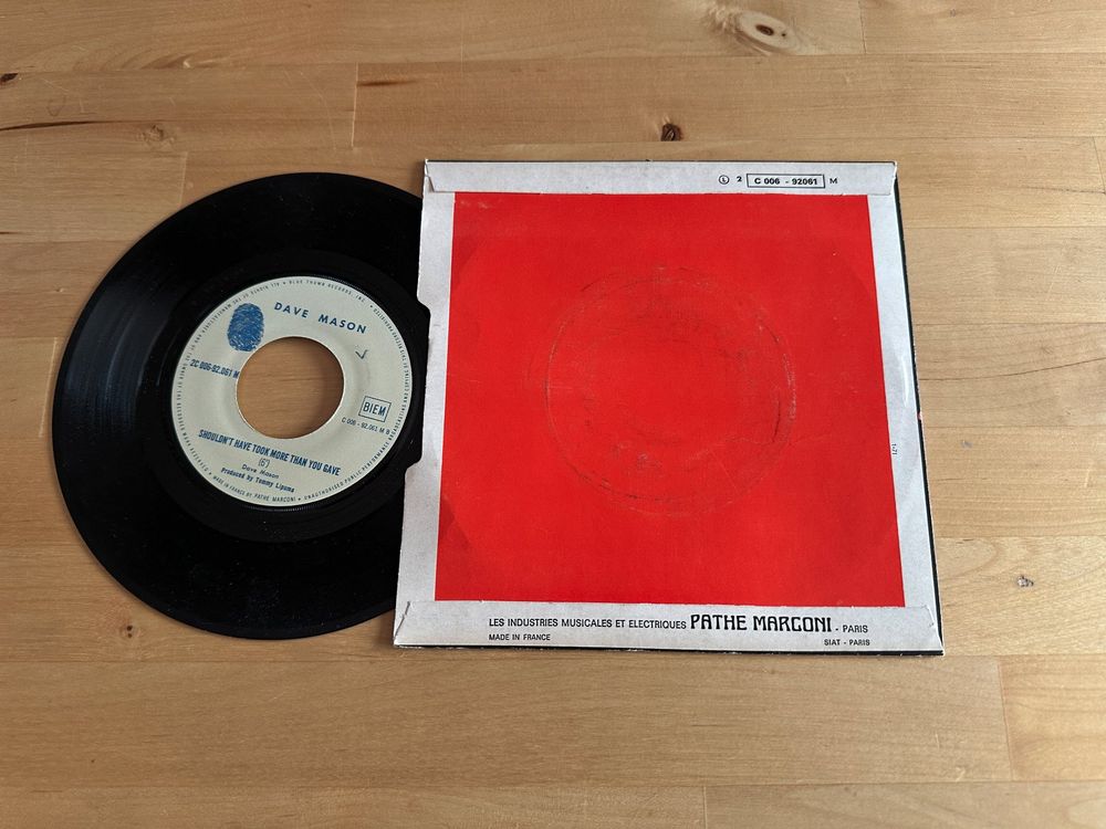 DAVE MASON rare Satin red und black velvet woman Single Kult (Gebraucht ...