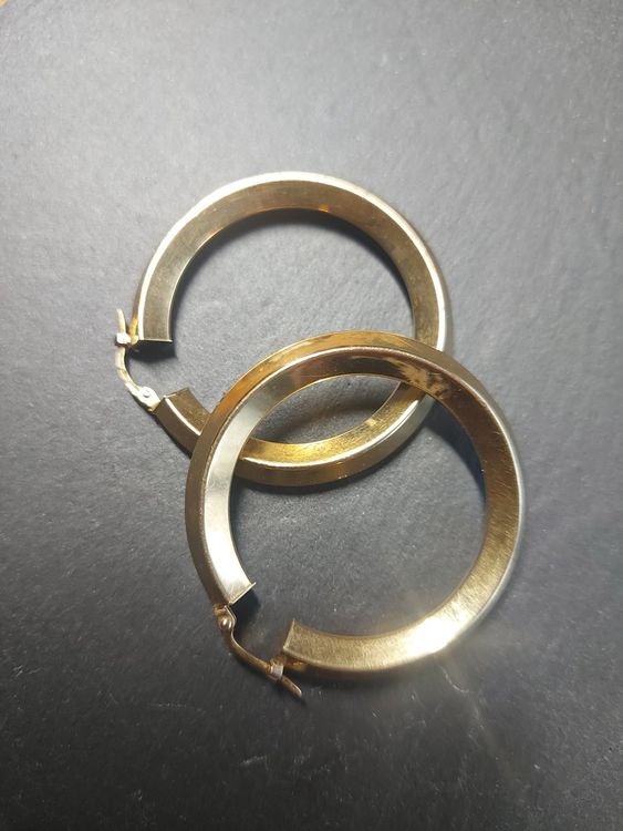 Gelbgold Creolen 18 Karat | Kaufen auf Ricardo