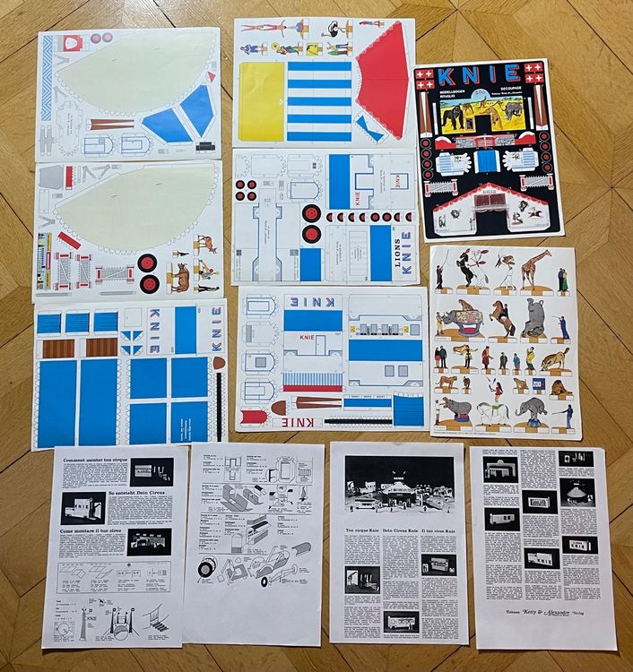 Bastelbogen Zirkus Knie aus 1983 - sehr guter Zustand (Neu (gemäss ...