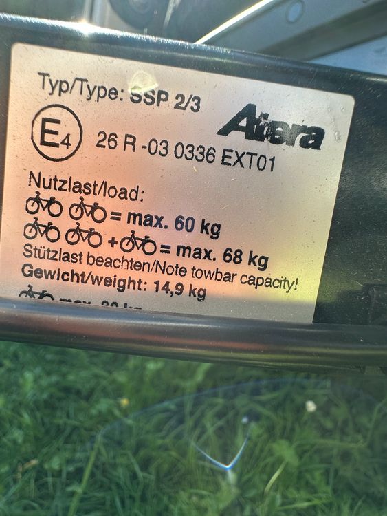 Atera Strada E-Bike M, Velo Heckträger für Anhängerkupplung (Gebraucht ...
