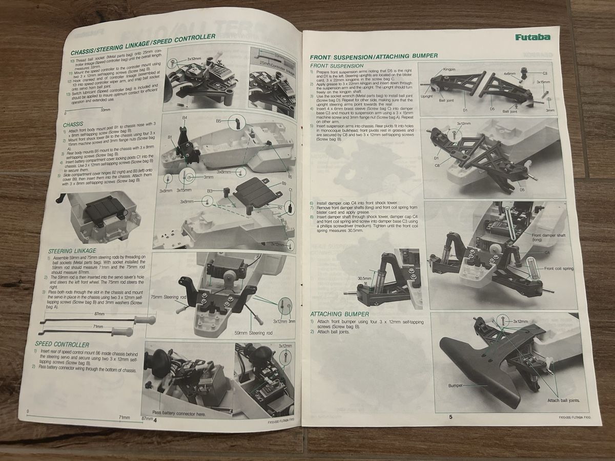 Futaba FX10 All Terrain RC Off Road Car Kit Manual - vintage (Neu ...