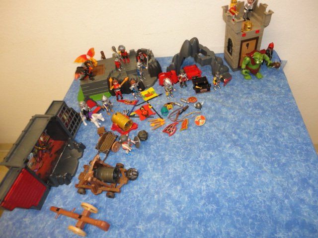 PLAYMOBIL RITTER-PFERDE-DRACHEN-KANONEN VIEL ZUBEHÖR | Kaufen auf Ricardo