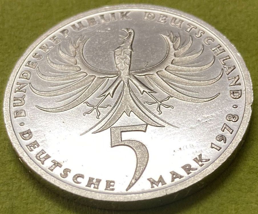 '5 DM 1978 F': Gedenkmünze zum 225. Todestag B. Neumanns (Gebraucht) in Oberegg für CHF 12.95 ...