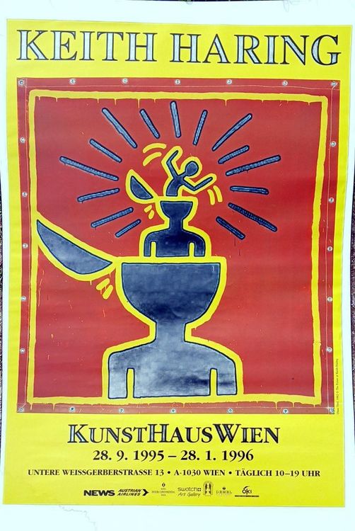 KEITH HARING Original-Plakat WIEN KUNSTHAUS 1995! ab 5 Rp. ! (Gebraucht ...