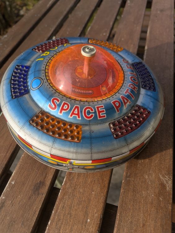 Vintage Tin Toy Space Patrol X-081 UFO Flying Saucer Japan (Gebraucht ...