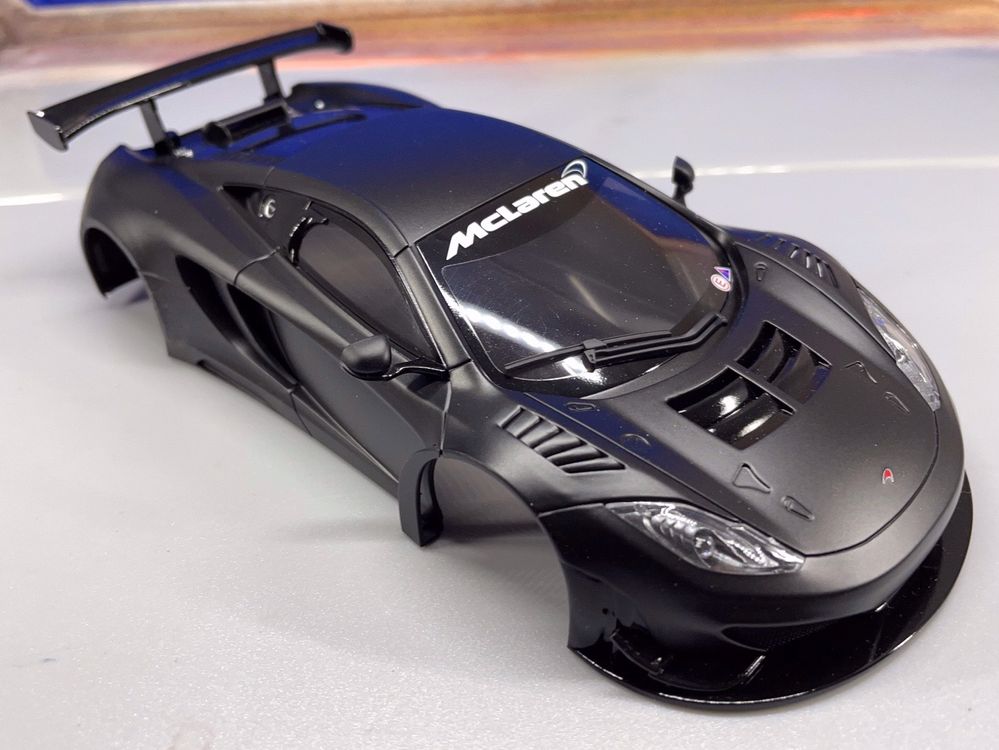 Mini-Z Karosserie McLaren 12C GT3 matt schwarz | Kaufen auf Ricardo