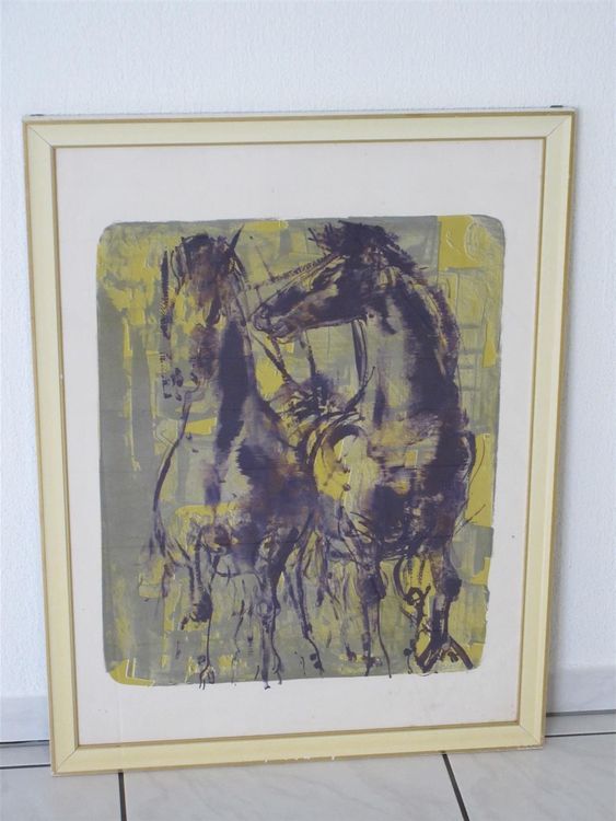 Hans Erni Litho *ZWEI PFERDE, VIOLETT* (Gebraucht) in Weinfelden für CHF 90 – mit Lieferung auf ...