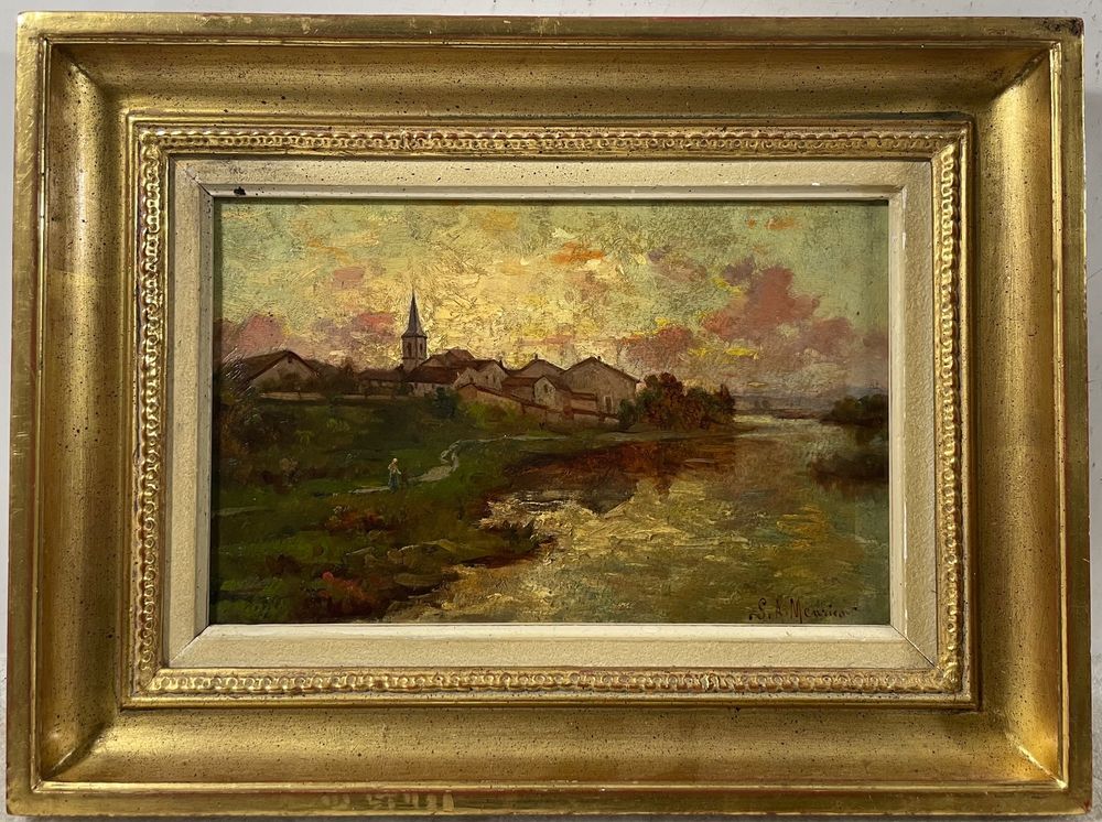 S. A. Menrico (XX) Gemälde - See Landschaft | Kaufen auf Ricardo