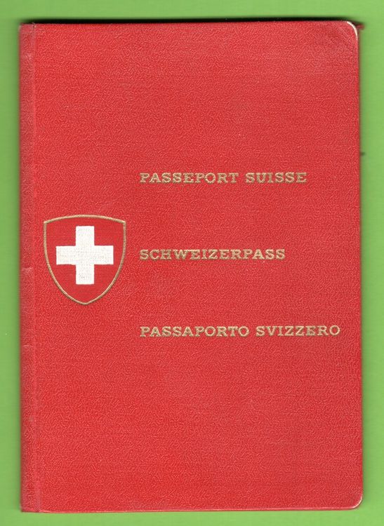 alter Schweizer Pass von 1960 mit verschiedenen Eintragungen (Gebraucht ...