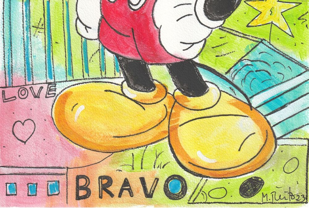 Gemälde Pop Art Mickey Mouse Künstler: Manuela Reitz (Neu (gemäss Beschreibung)) in Balve für ...