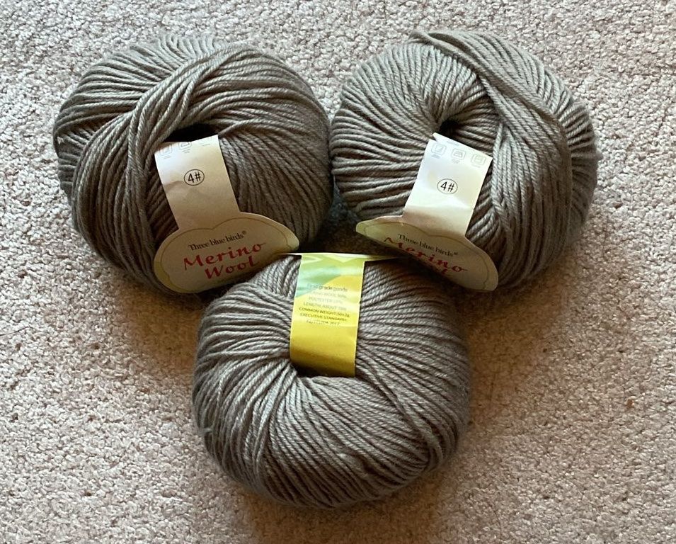 6 x ca. 50 g Merino Wool, Khaki (Neu und originalverpackt) in ...